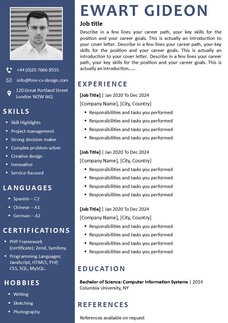 Free Simple CV template to Download in one click (DOC & PPT)